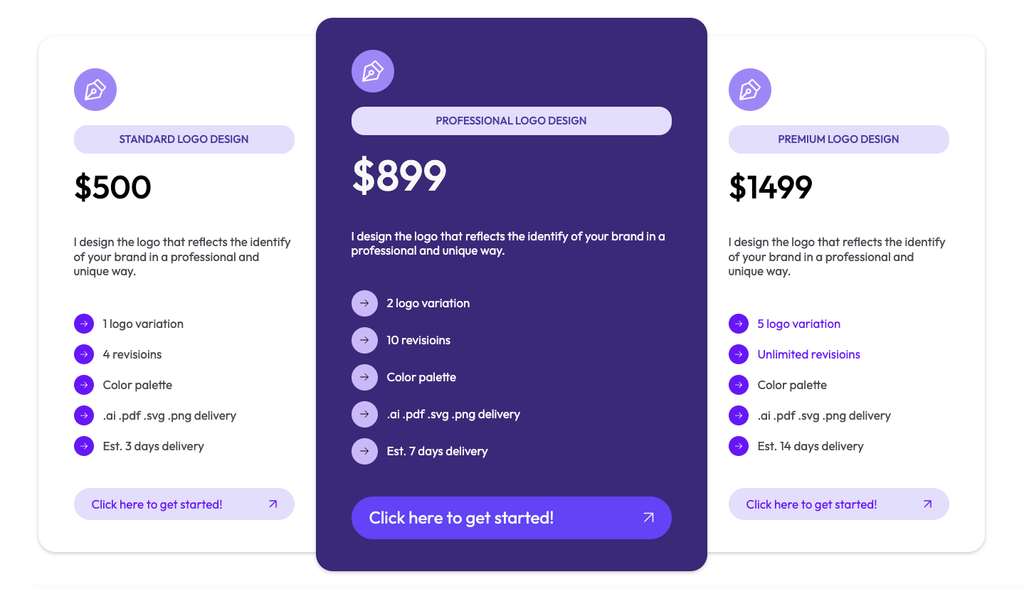 3 Tier Pricing Table Free Webflow Component 3 Tier Pricing Table Free Webflow Component